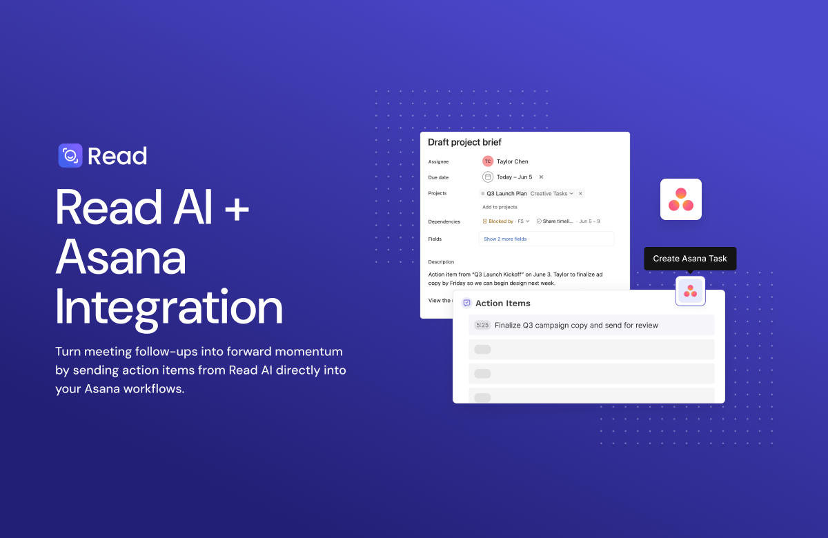 Read AI + Asana Integration | Turn Meeting Action Items into Asana Tasks